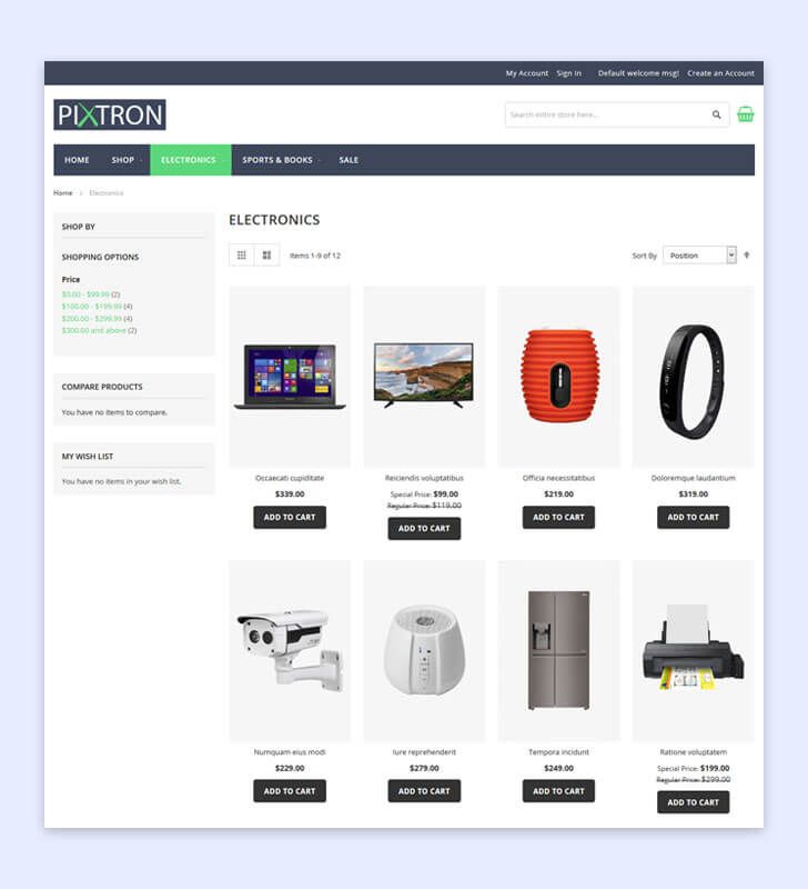 Pixtron - Free Magento 2 Theme | Responsive Theme for Magento 2 Pixtron - Free Magento 2 Theme | Responsive Theme for Magento 2